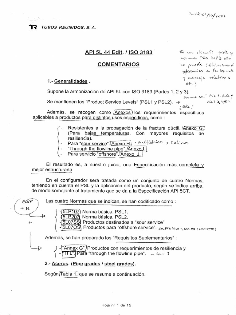 API 5L Resumida | PDF