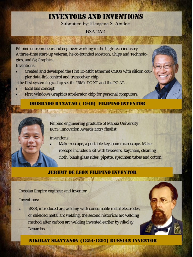 Notable Inventors and Their Innovations | PDF | Technology & Engineering