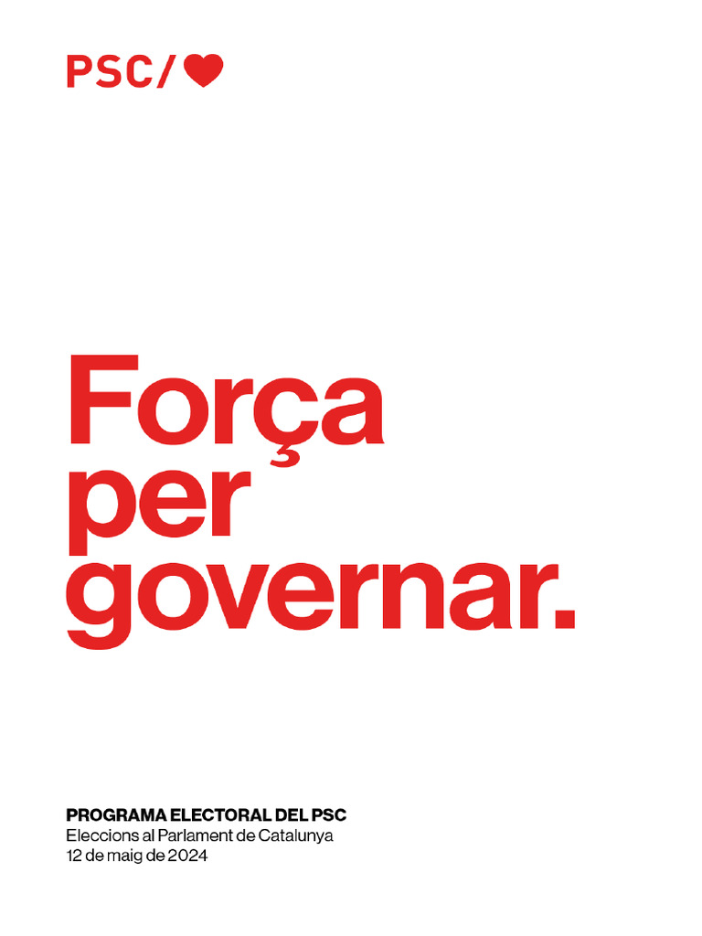 Programa Electoral PSC Eleccions 12 Maig 2024 | PDF
