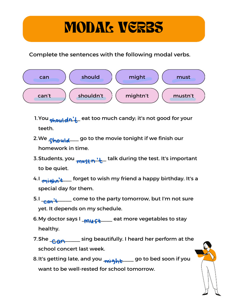 Mid Test Grammar 2B Modals Verbs_Avrilita | PDF