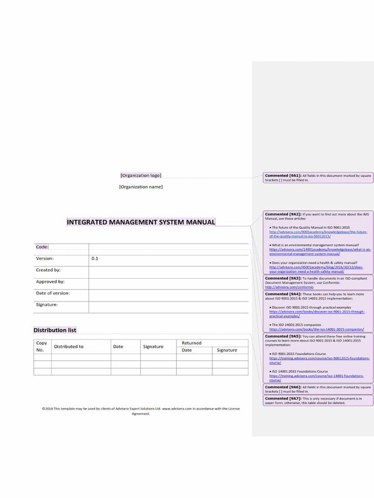 03 Integrated Management System Manual Int Big 2020 Preview EN | PDF
