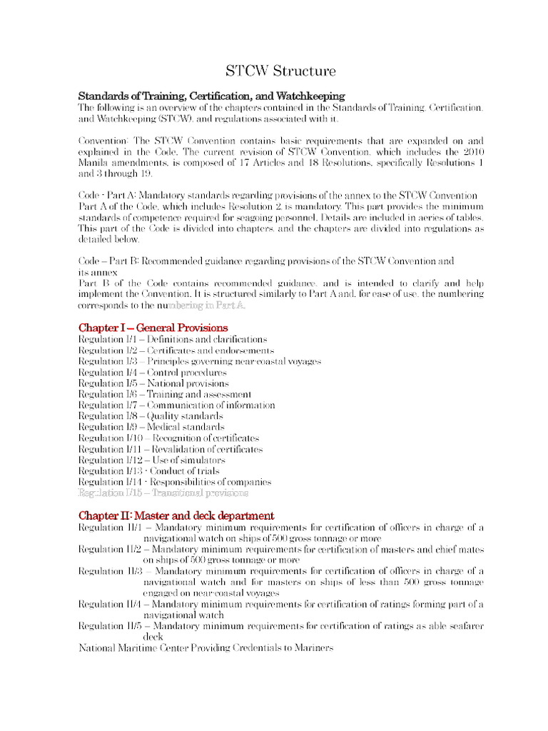 STCW Index | PDF