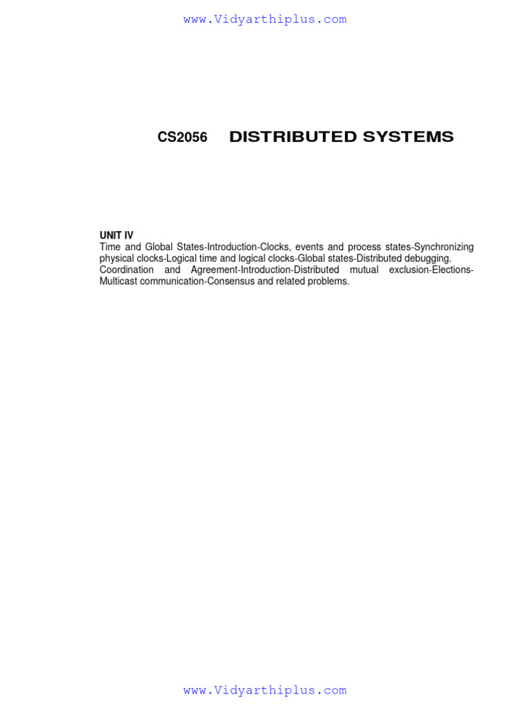 CS2056 DS Unit4 Notes | PDF | Process (Computing) | Clock