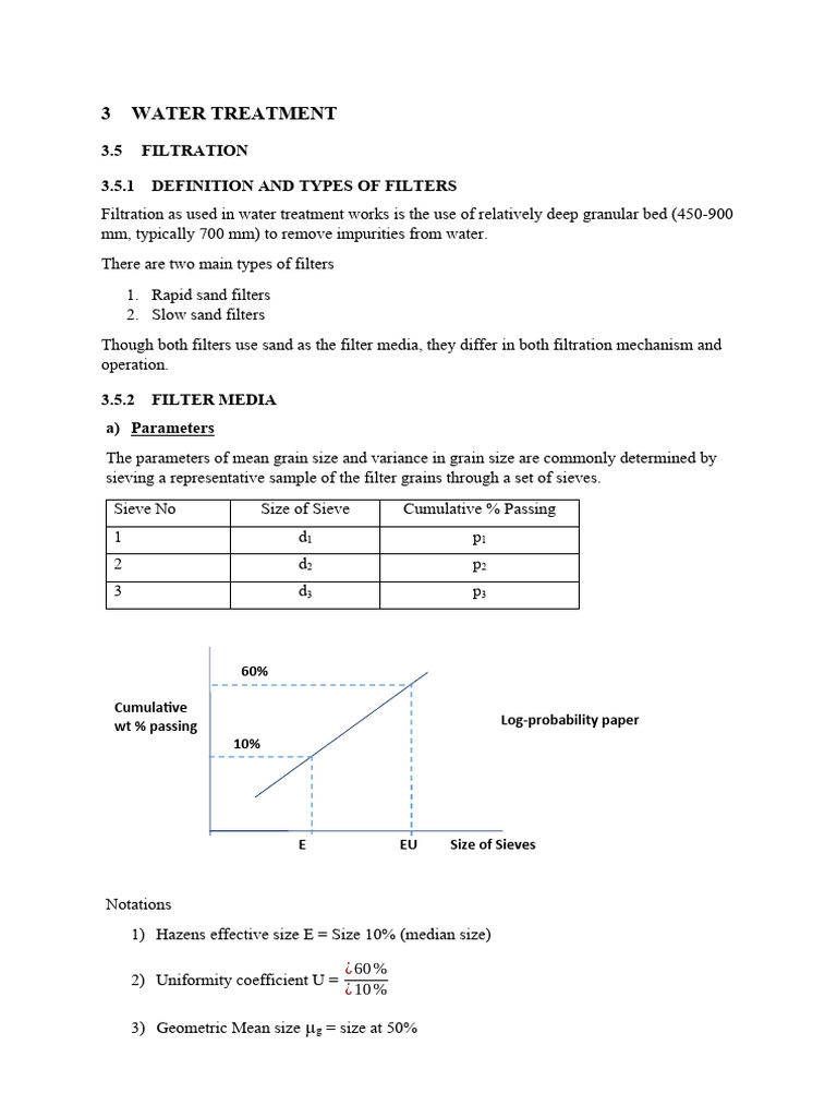FCE 581 Chapter 3.5 Filtration | PDF | Filtration | Area