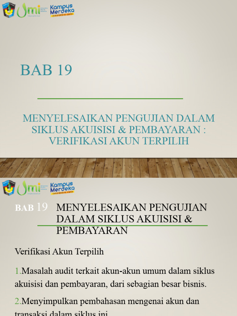 Bab19 Menyelesaikan Pengujian Dalam Siklus Akuisisi & Pembayaran ...