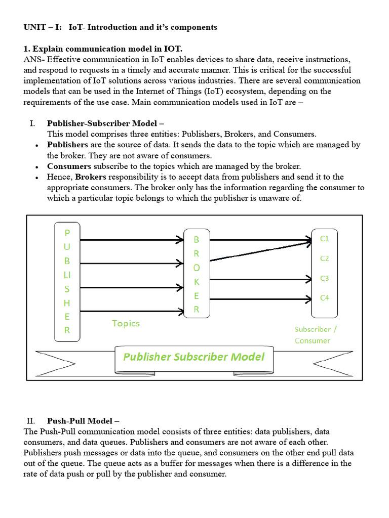 IoT Communication Models and Architecture | PDF | Internet Of Things ...
