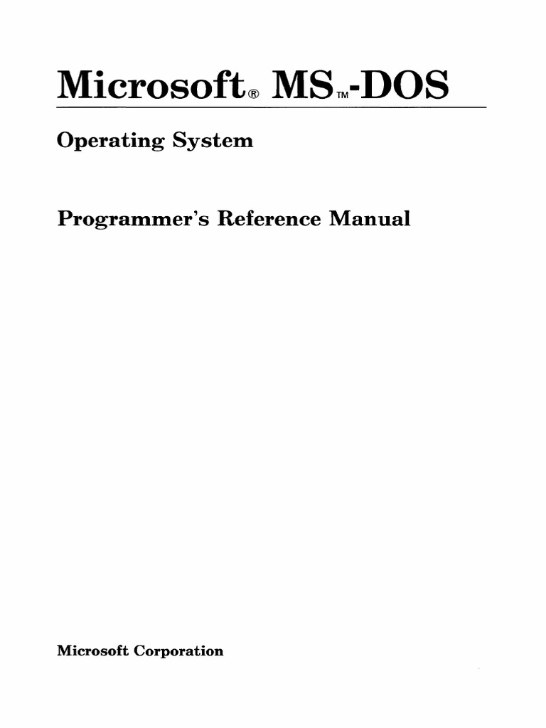 8411 310 02 Msdos 3 10 Programmers Reference Manual 1984 Pdf Computer File Computer Program