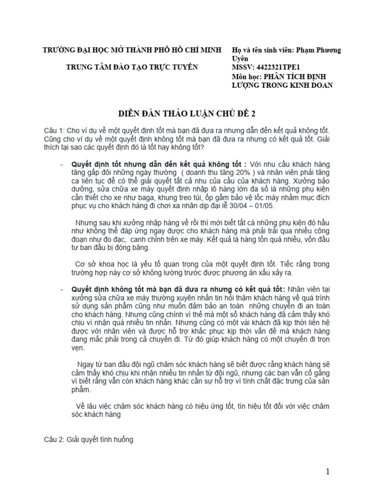 Pham Phuong Uyen - TL2 | PDF