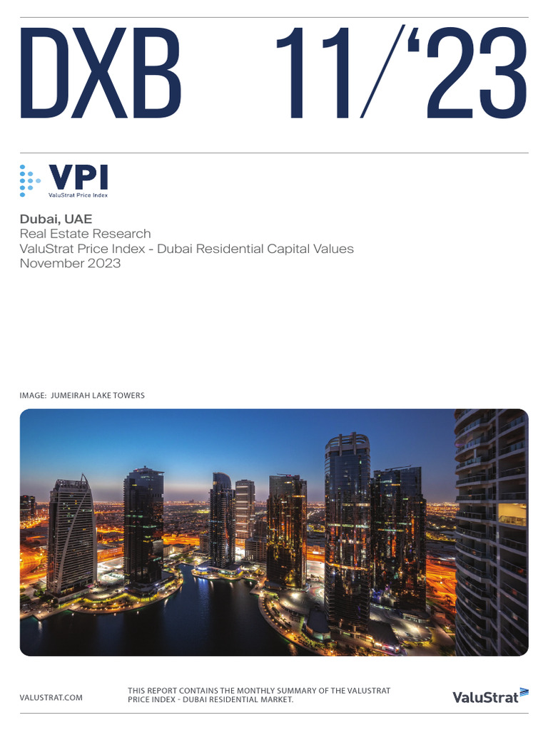 VPI Dubai Residential Values - Nov 23 | PDF | Dubai