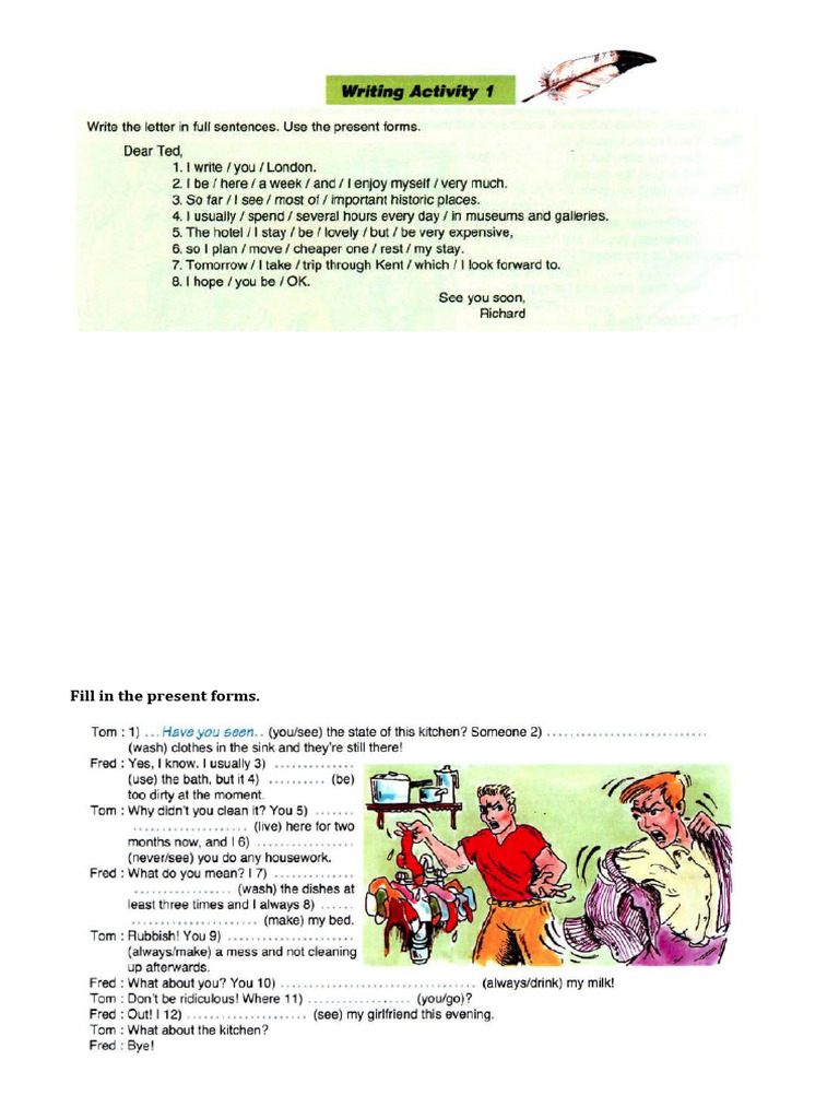 Present Tenses Grammar Revision | PDF