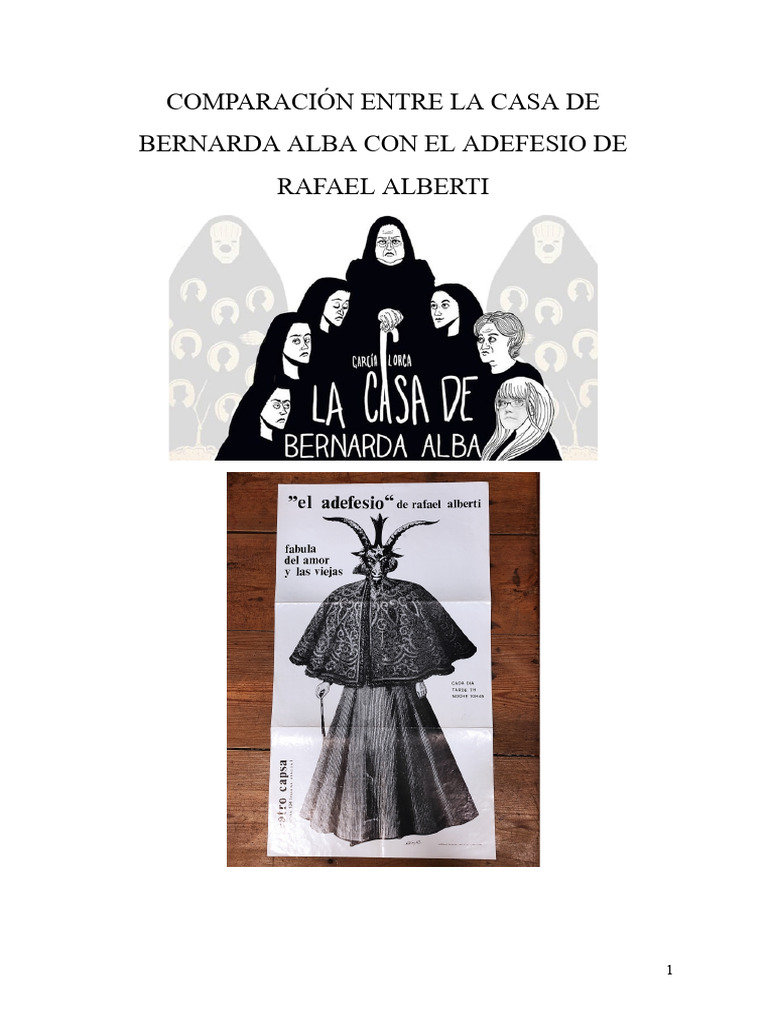 Trabajo Teatro - Bernarda Alba | PDF | Federico García Lorca