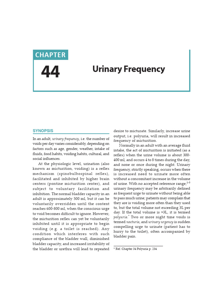 Chapter 44 - Urinary Frequency | PDF | Urinary Incontinence | Urination