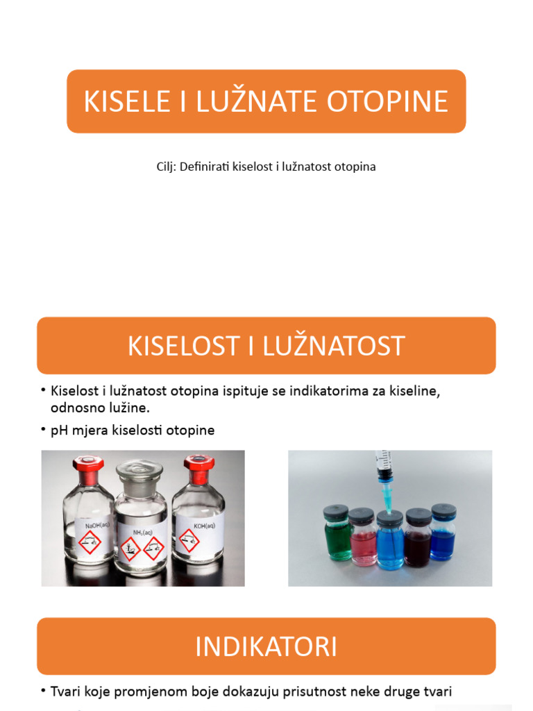 Kisele I Lužnate Otopine | PDF