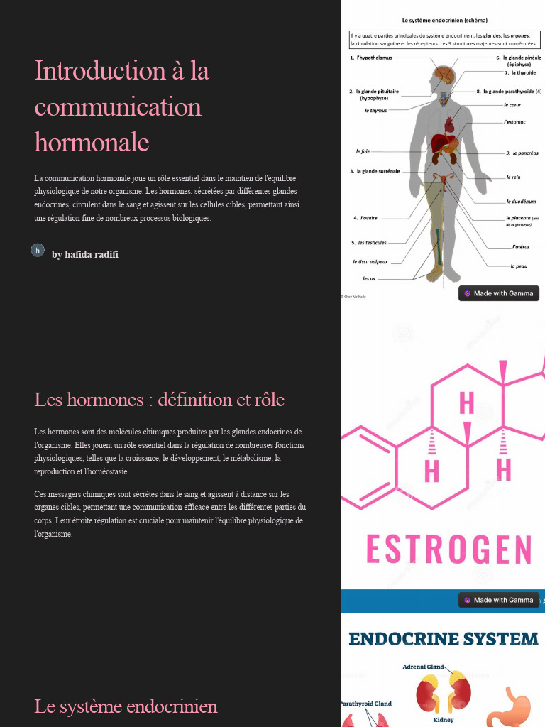 La Communication Hormonale | PDF | Hormone | Système endocrinien