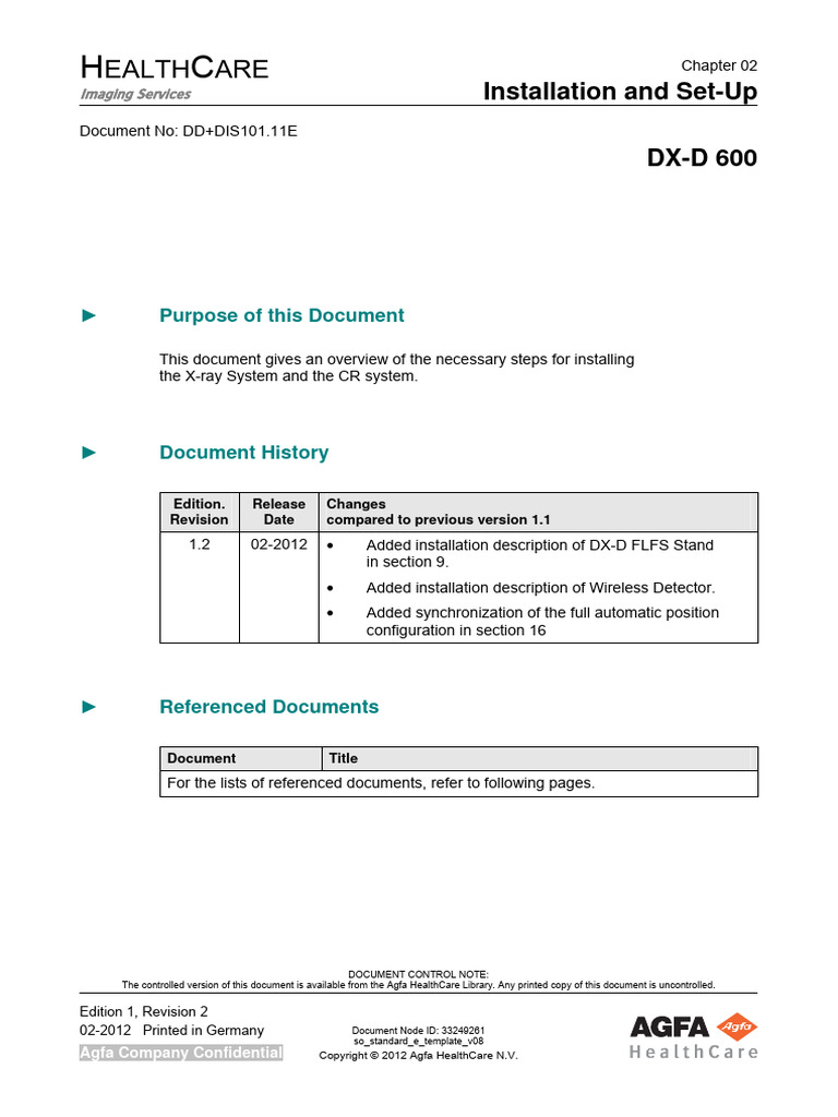 DX-D 600 - System Service Manual - Chapter 02 - Installation and Set-Up ...