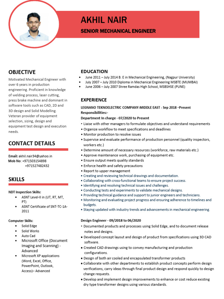 Akhil CV PDF | PDF | Computer Aided Design | Mechanical Engineering