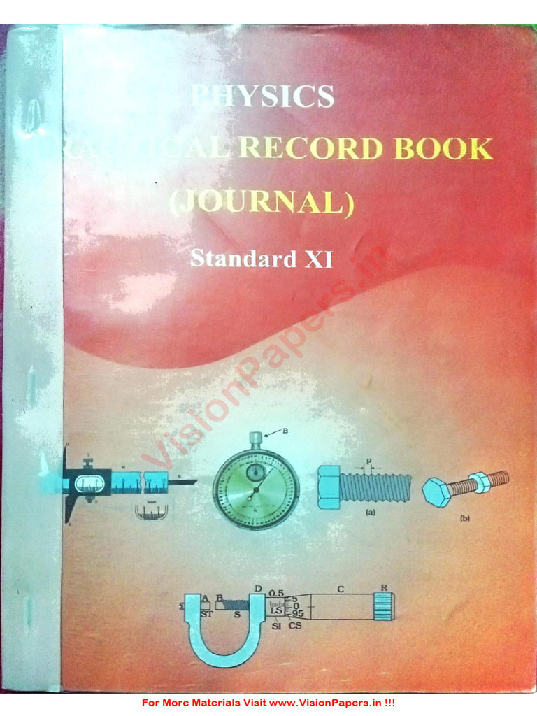 GSEB 11th Physics Journal - Eng v2 (VisionPapers - In) | PDF