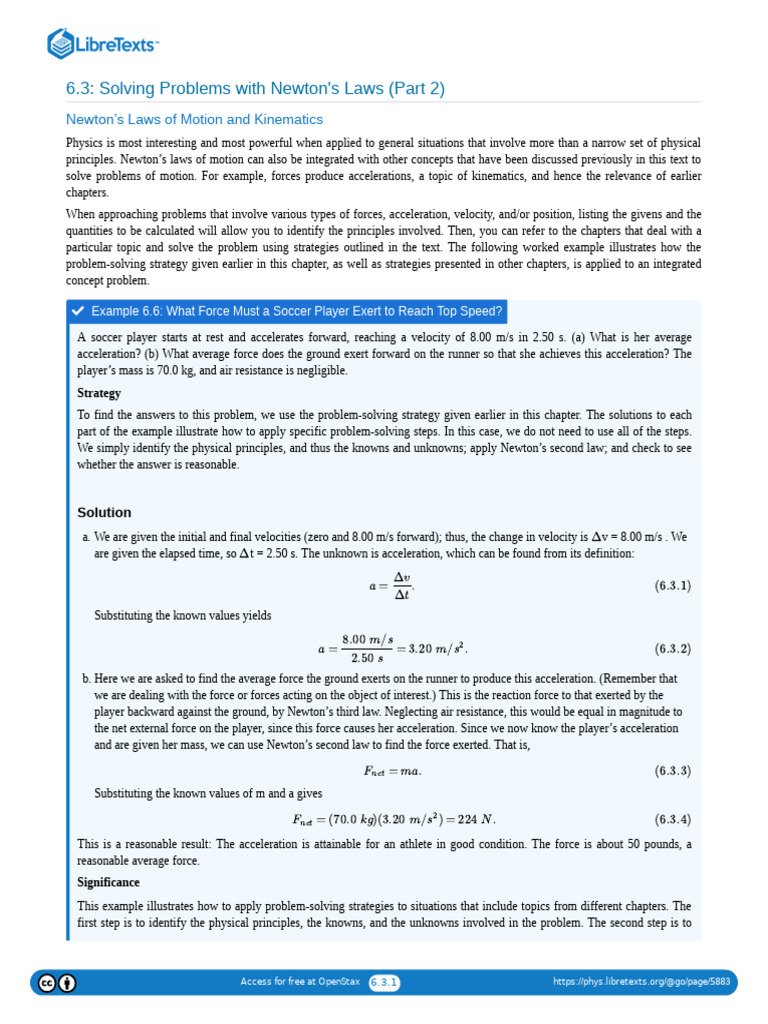 6.03 Solving Problems With Newton's Laws (Part 2) | PDF | Force ...
