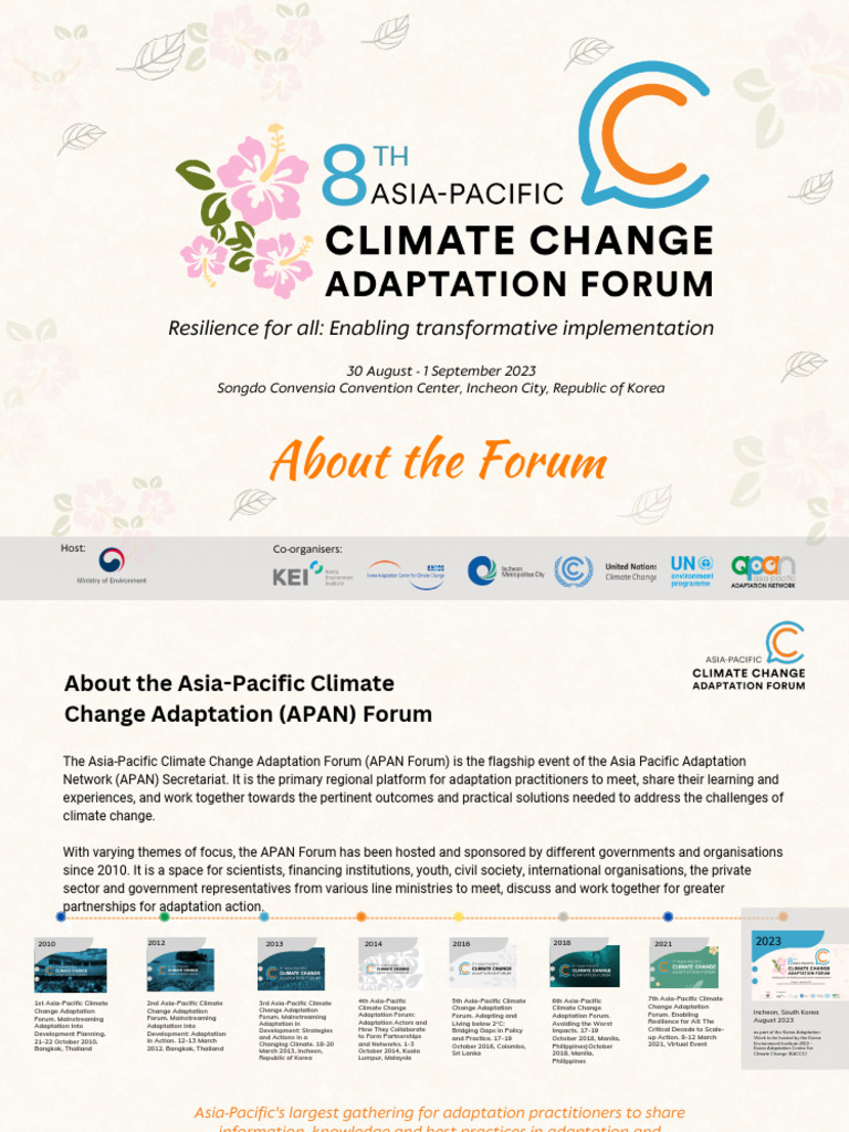 APAN Forum 2023: Resilience for All | PDF | Ecological Resilience ...
