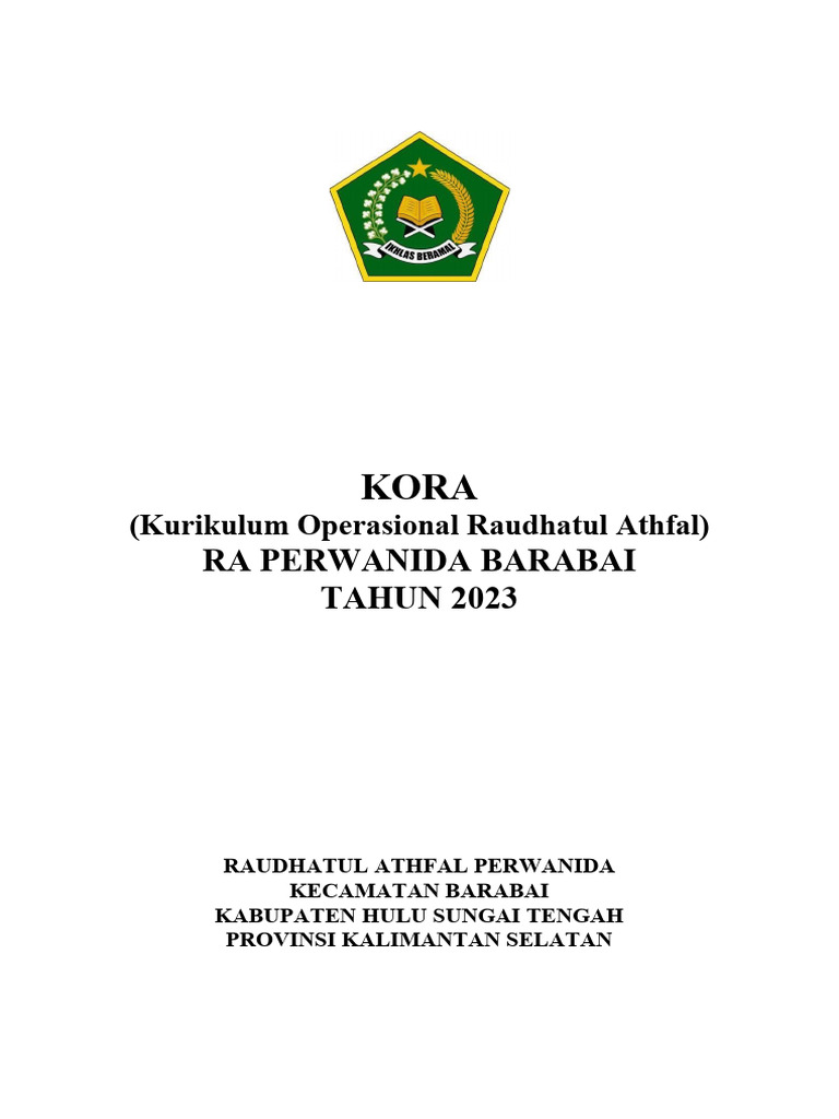 Kurikulum Ra Perwanida | PDF