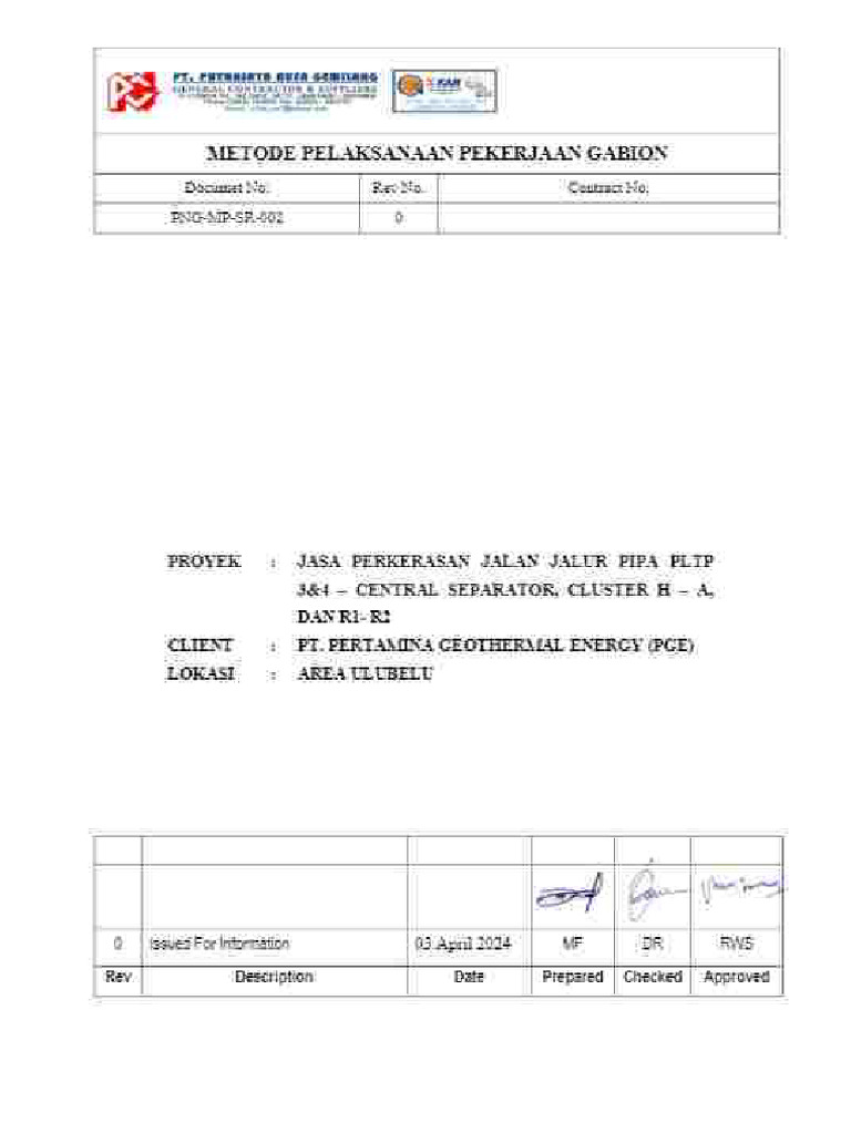 Metode Pelaksanaan Dan Tahapan Pekerjaan Gabion - 11zon | PDF