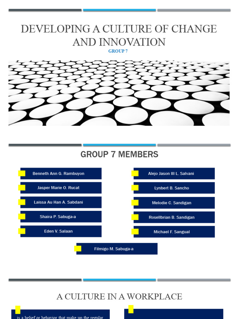 Developing A Culture of Change and Innovation | Download Free PDF ...