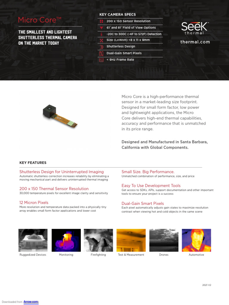 Micro Core Specification Sheet v2-2021 | PDF | Imaging | Digital ...