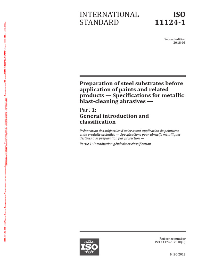 ISO_11124-1_2018 | PDF | International Organization For Standardization