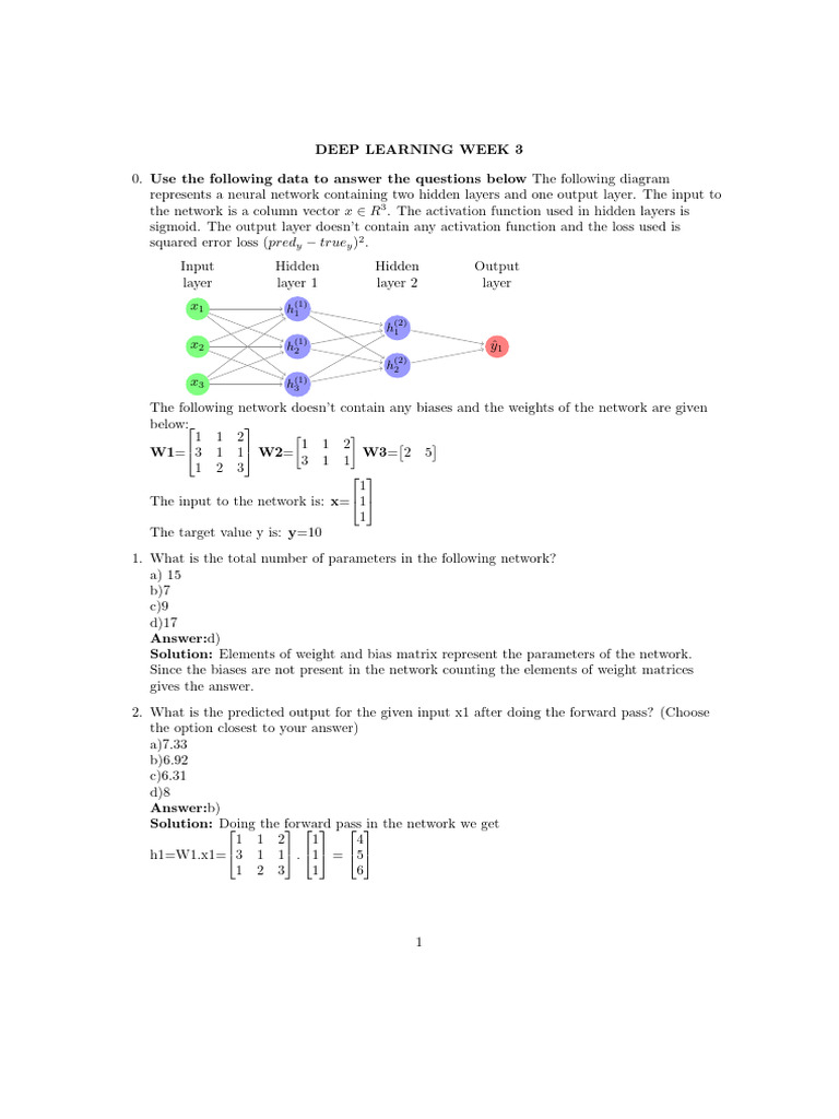 Week 3 | PDF | Artificial Neural Network | Function (Mathematics)