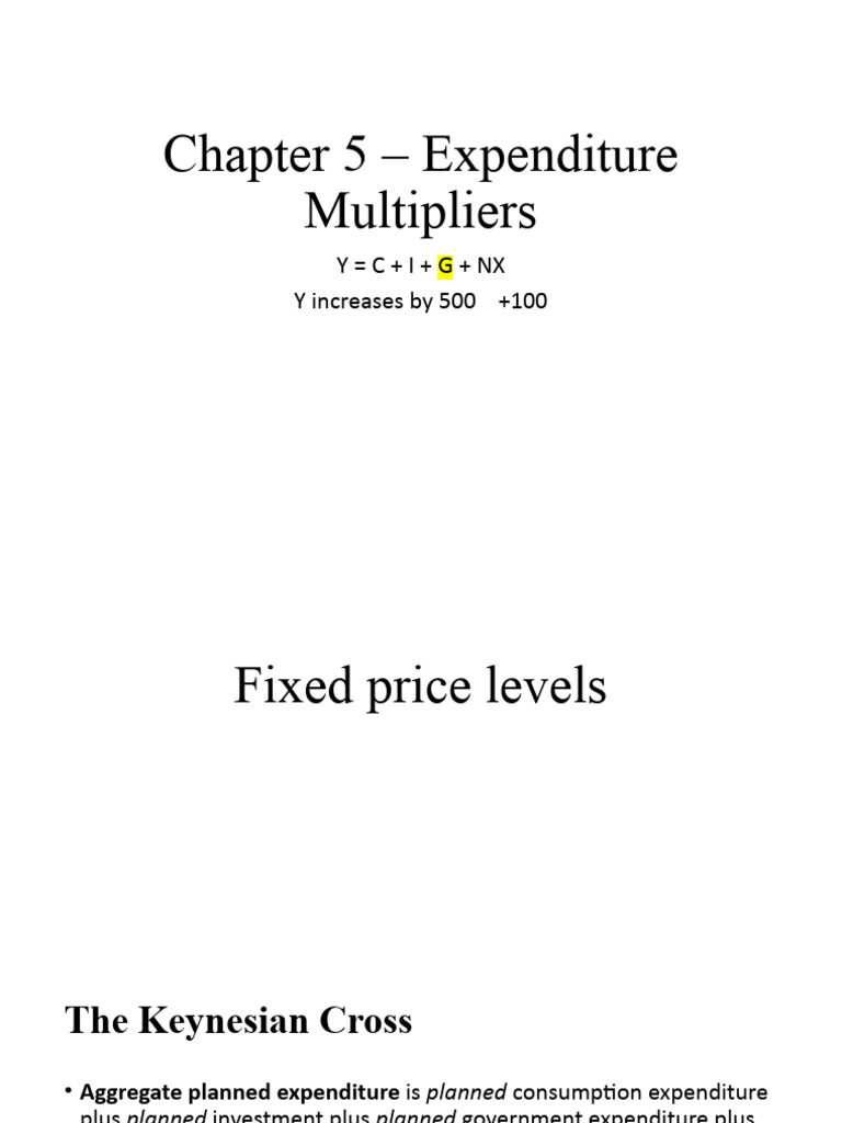 Ch. 5 Expenditure Multipliers | PDF | Fiscal Multiplier | Gross Domestic Product