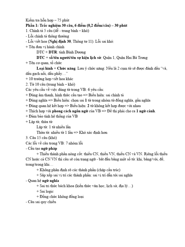 2024.01.13 Ôn tập THVBTV | PDF