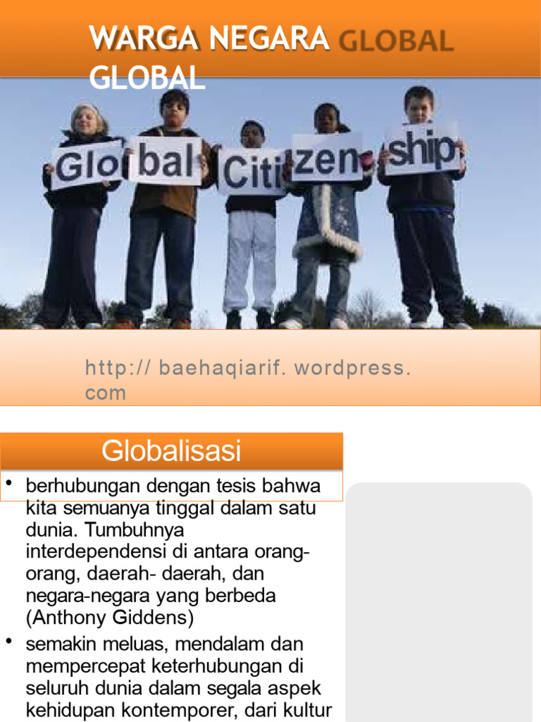 Warga Negara Global dalam Era Globalisasi | PDF | Politik | Ilmu Sosial
