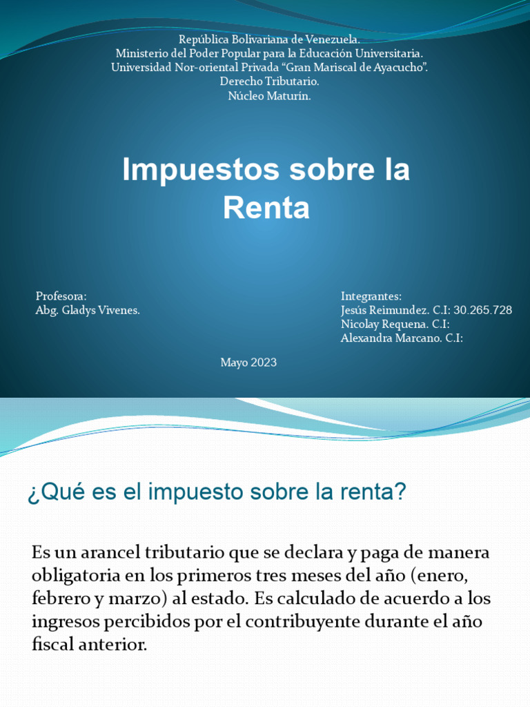 Impuestos sobre la Renta | PDF | Impuestos | Economias