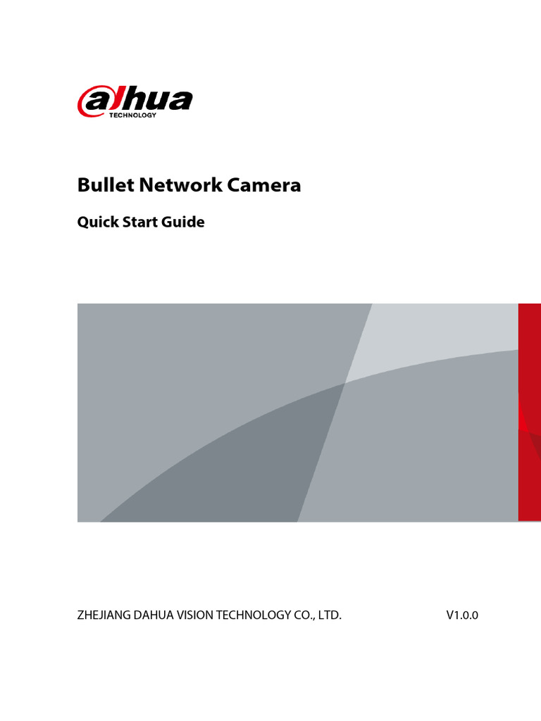 Dahua Bullet Network Camera - Quick Start Guide - V1.0.0 | PDF | Ip ...