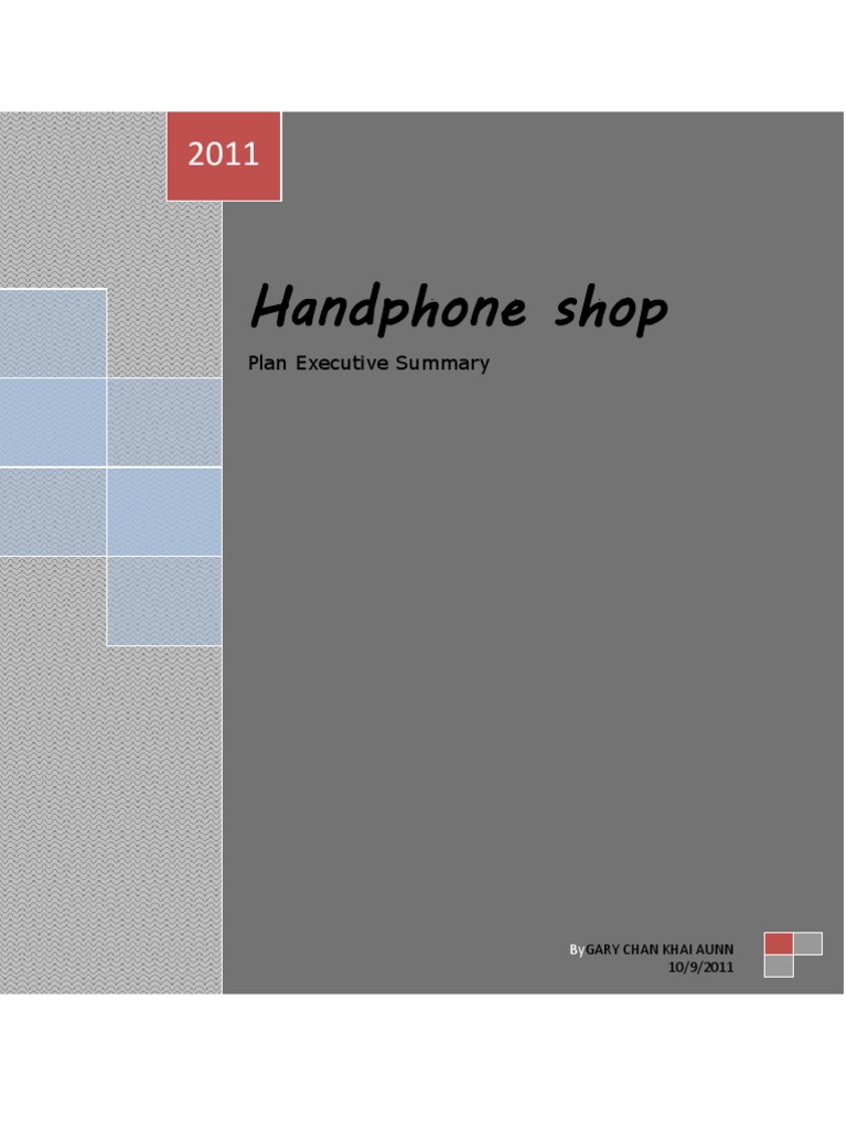 Mobile Phone Shop Business Plan Executive Summary | PDF | Strategic ...