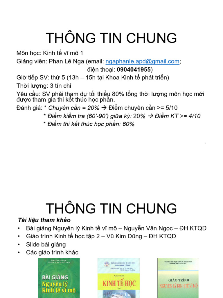 Chuong 1 - Gioi Thieu Mon Hoc - SV | PDF