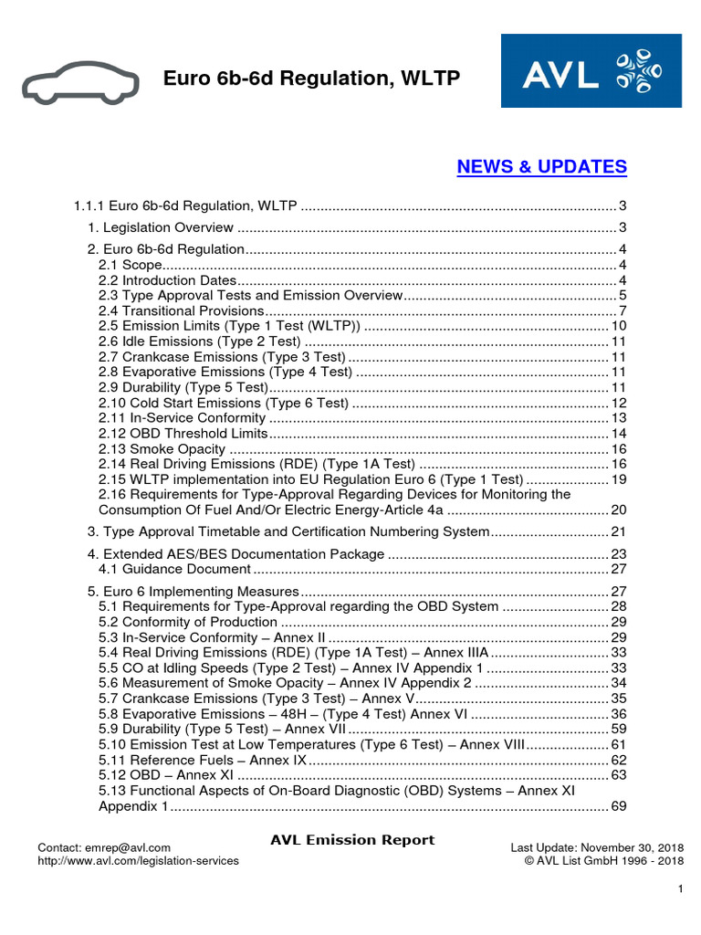 Euro 6b-6d Emission Standards Overview | PDF | Gasoline | Fuels