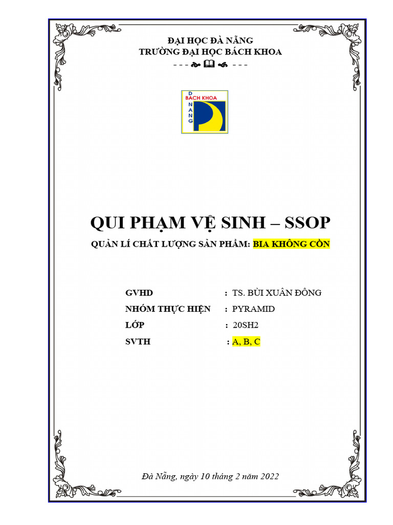 Mau 2 - Bieu Mau Xay Dung SSOP - PBL3 | PDF