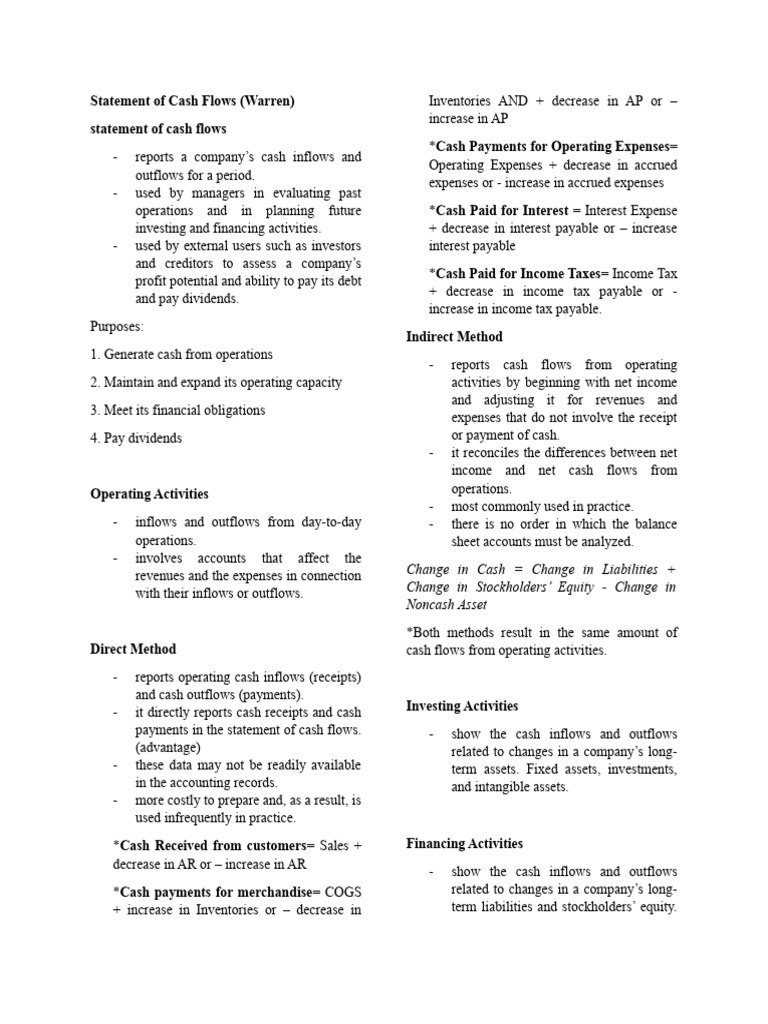 CFS Reviewer Ver1 | PDF | Cash Flow Statement | Expense