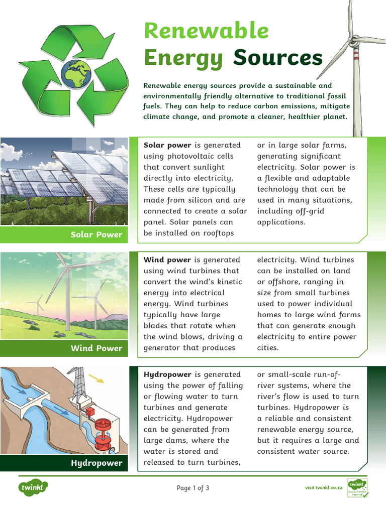 Energy Resources Reading Comprehension | PDF | Wind Power | Energy ...