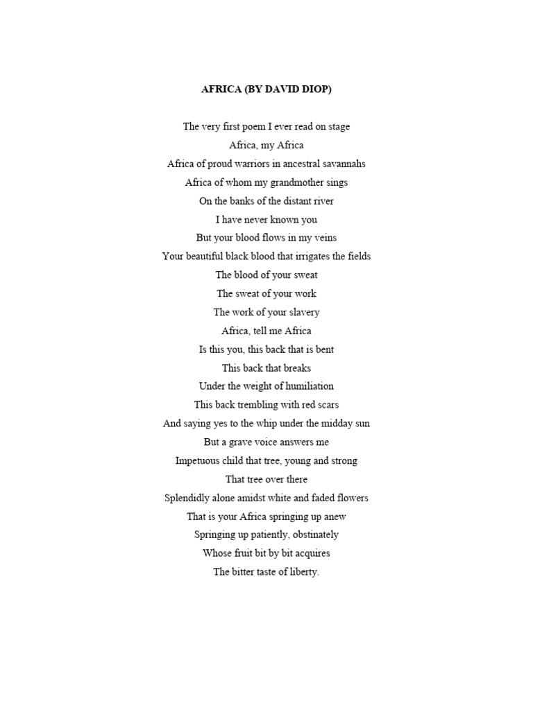 AFRICA Poetry | PDF
