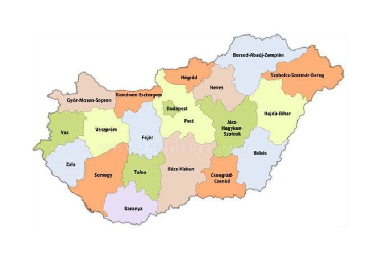 Magyarország Megyetérkép | PDF