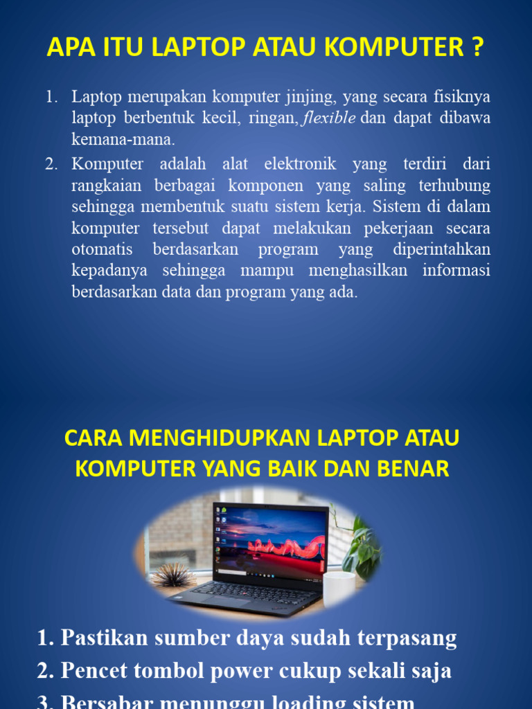 Apa Itu Laptop Atau Komputer | PDF | Komputer