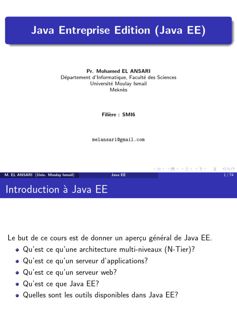 J2ee 1 | PDF | Java (Langage de programmation) | Internet
