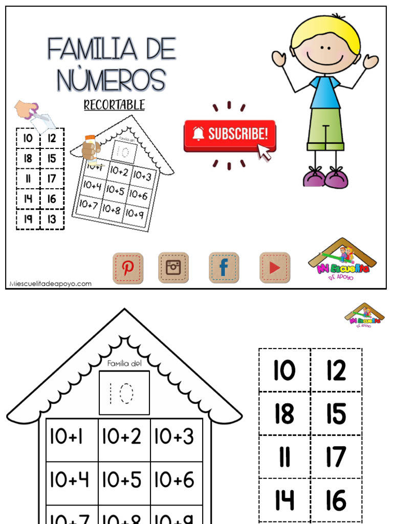 Familia de Numeros Mi Escuelita de Apoyo | PDF