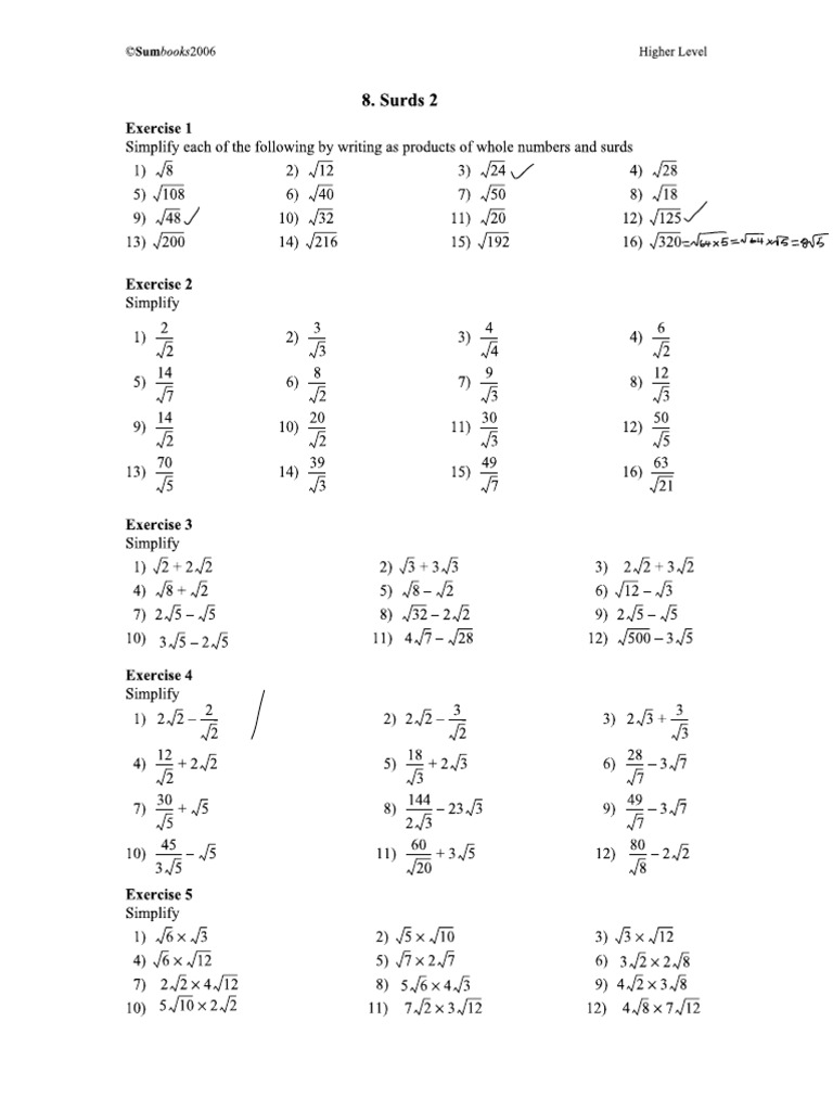 Surds 2 | PDF