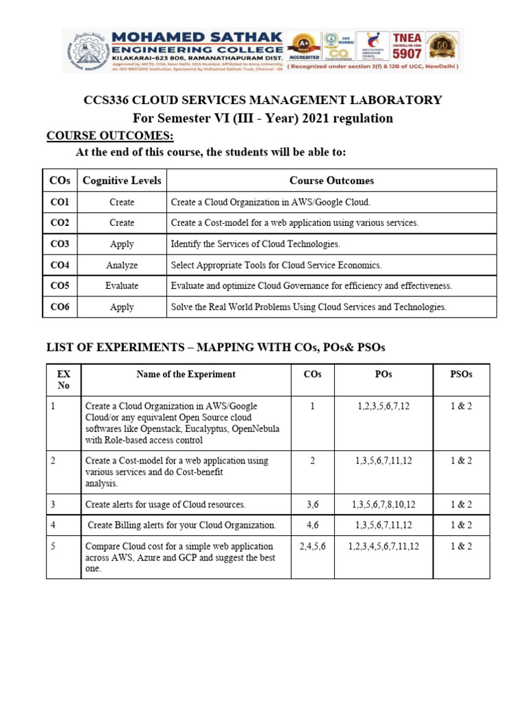CCS336 - CSM Lab 2021 R Template | PDF | Cloud Computing | Risk Management