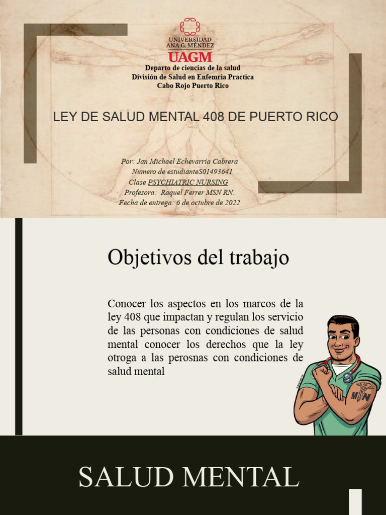 Final de Ley 408 | PDF | Salud mental | Terapia