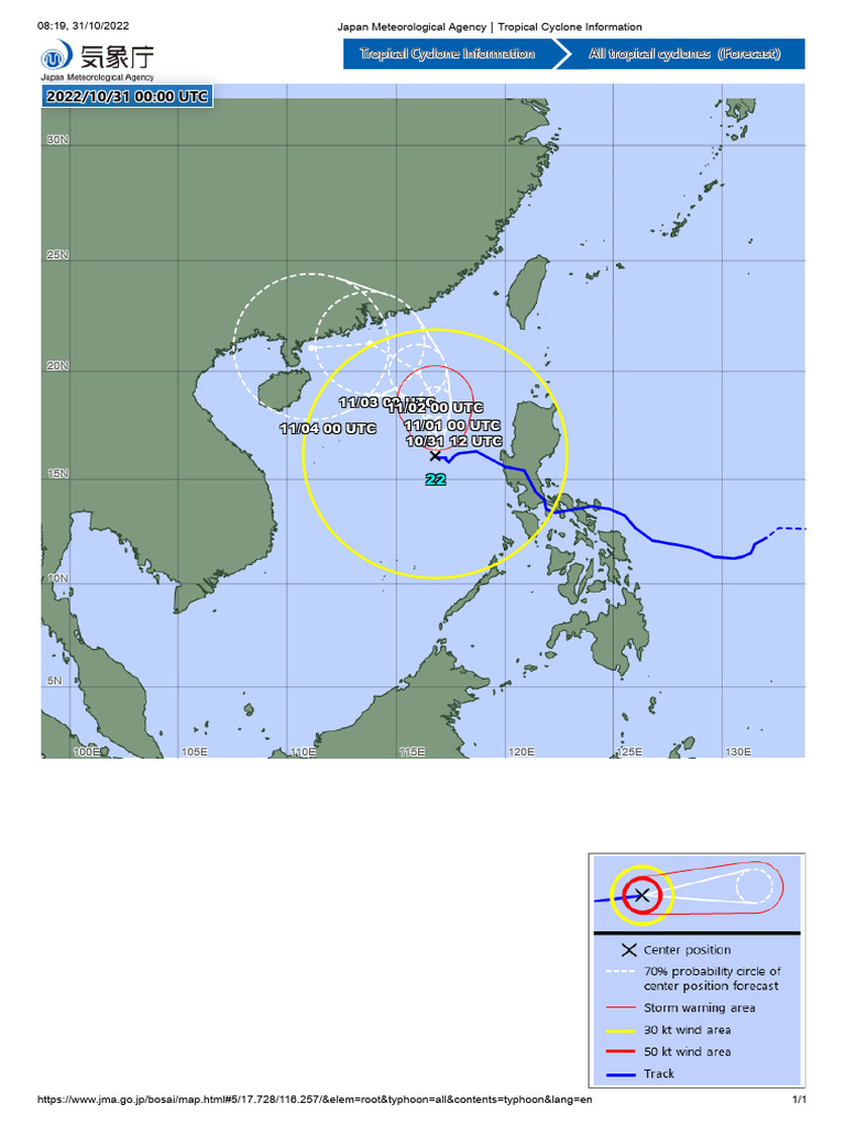 Tropical Cyclone Information - 20221031 | PDF | Natural Disasters ...