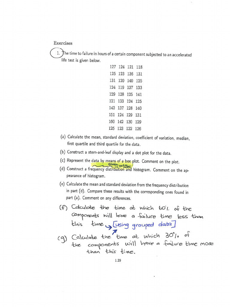 Summarising Data Example | PDF